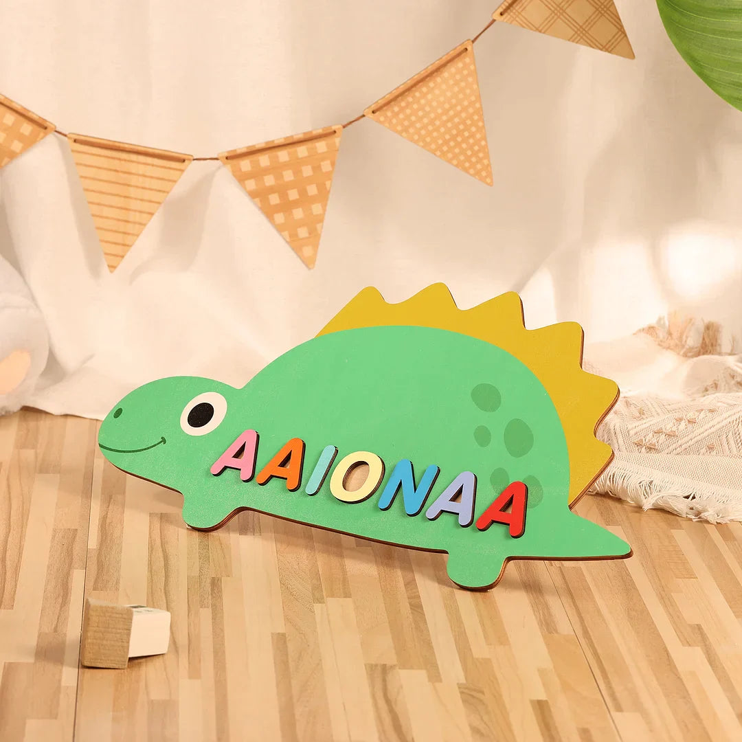 Wooden Cartoon Baby Name Puzzle – instgifts